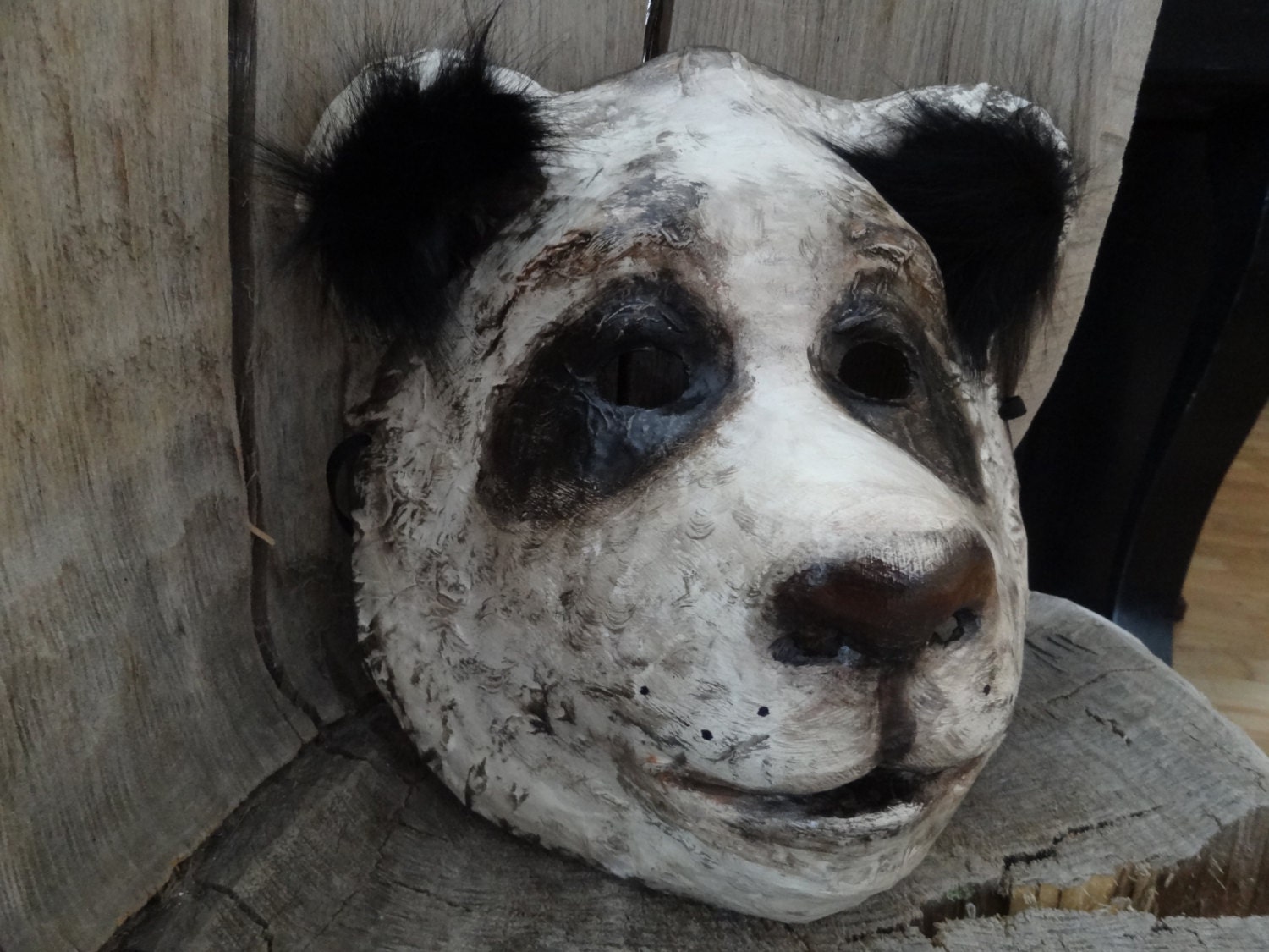 3D Mask Paper Mache Animal Masks Panda Bear Mask Bear Costume - Etsy