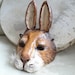 Halloween Mask, Animal Mask, Paper Mache Rabbit Mask, Bunny Mask , Hare ...