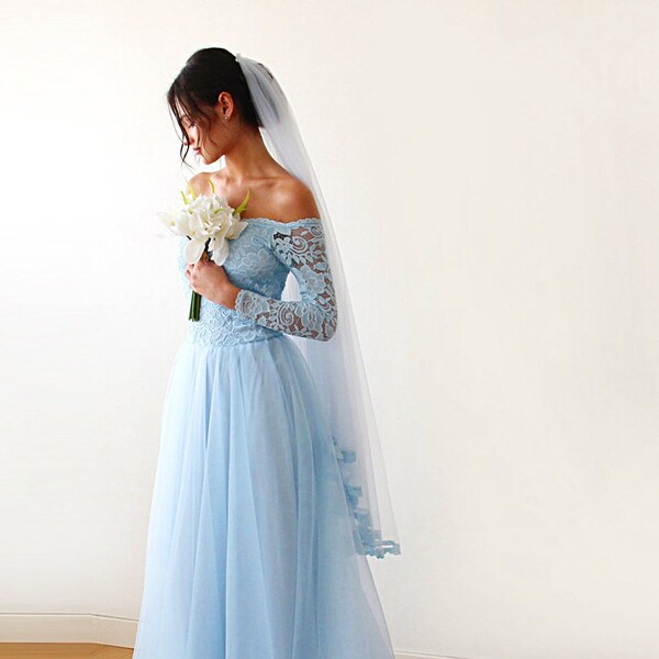 Light Blue Wedding Dress - Etsy