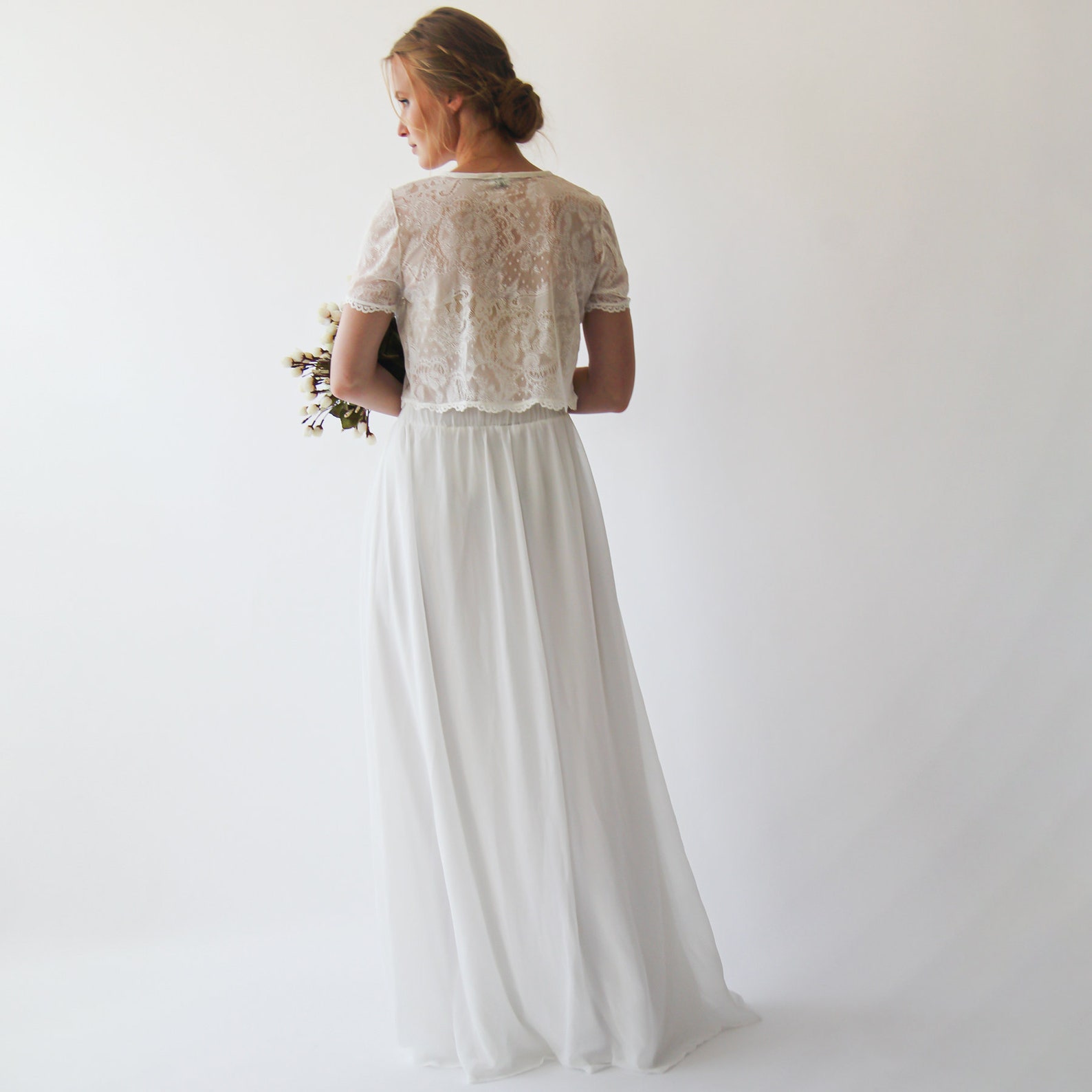 Ivory Wedding Dress Separates, Two Piece Bridal Gowns #1251 - Etsy