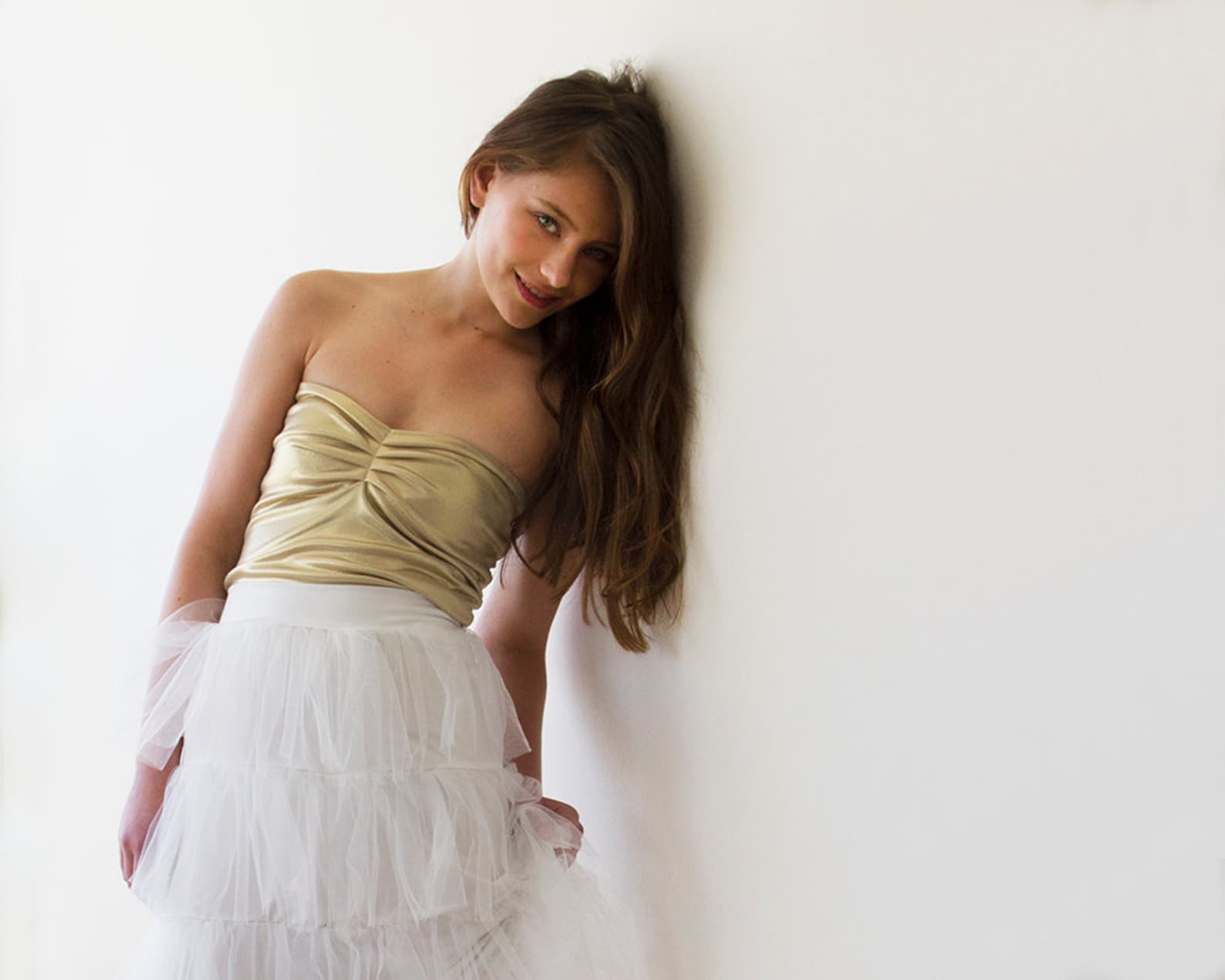 Ballerina Strapless Gold Stretchy Top #2007 - Etsy
