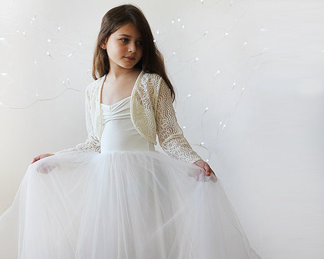 SALE Lace Long Sleeves Flower Girl Bolero Lace Jacket for - Etsy
