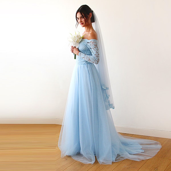 Light Blue Wedding Dress - Etsy
