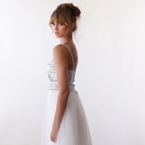 Sale Silver Top With Spaghetti Straps, Metallic Party Silver Top 2008 ...