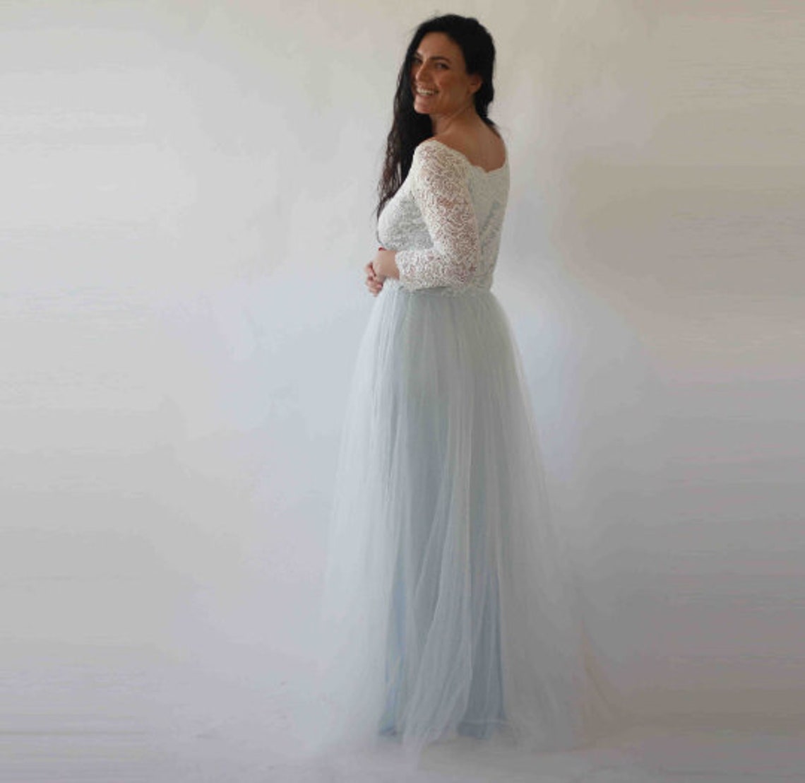 Wedding Dress Two Colors Wedding Dress Off-shoulder Lace | Etsy