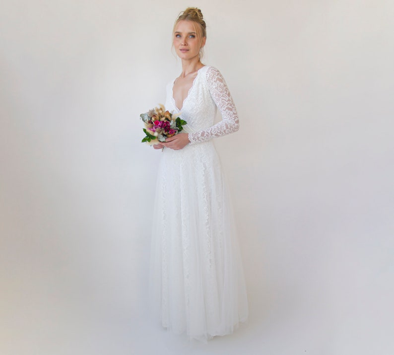 Abito da sposa fatato, gonna in tulle trasparente trasparente su pizzo ...