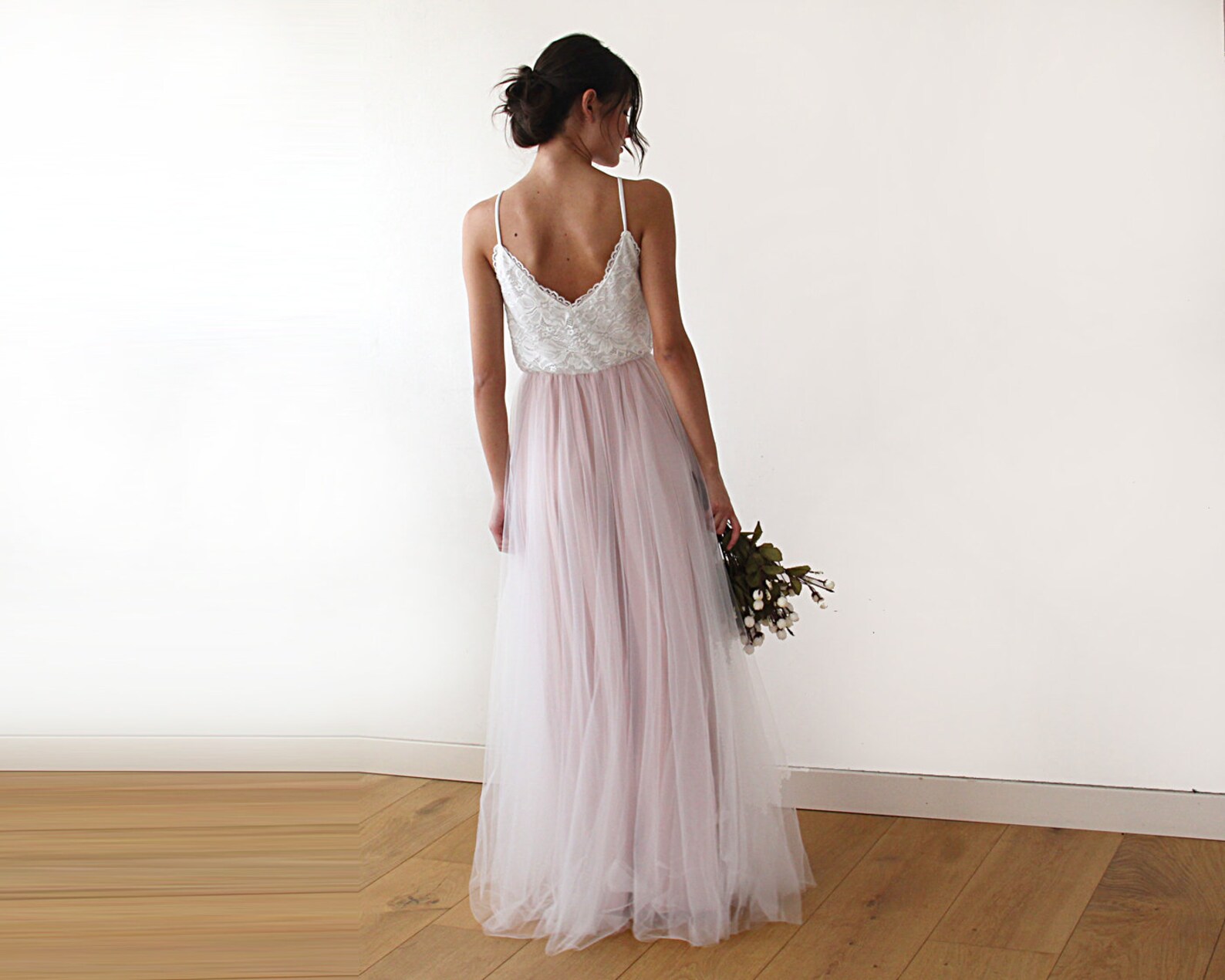 Fairy Ivory & Pink Tulle Dress pastel Wedding Dress 1185 - Etsy