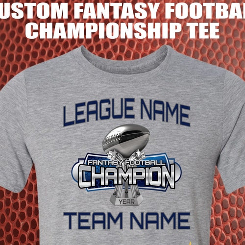 Fantasy Football Champion Shirt Custom And Personalized W Your Etsy