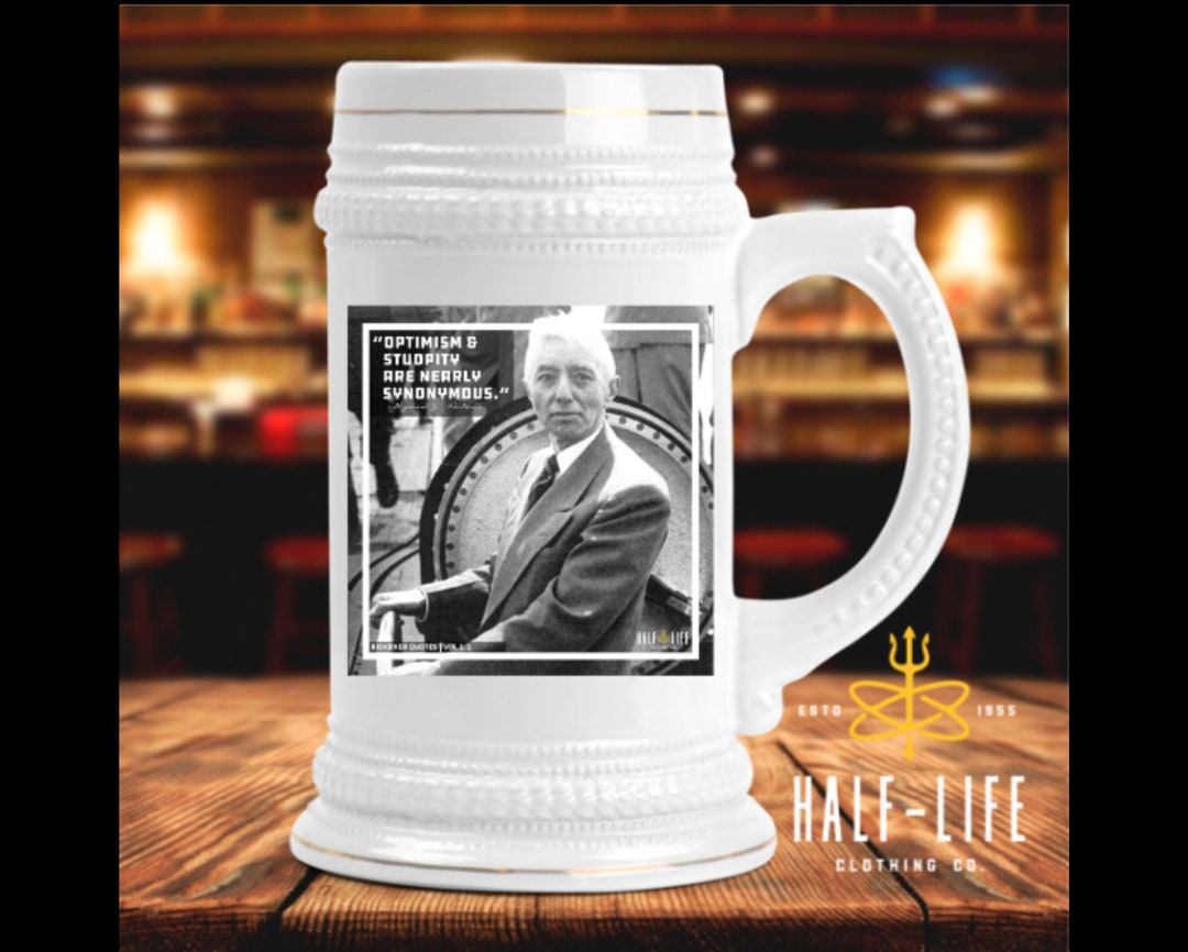 Admiral Rickover Quotes Custom 22 Oz Ceramic Beer Stein Optimism is ...