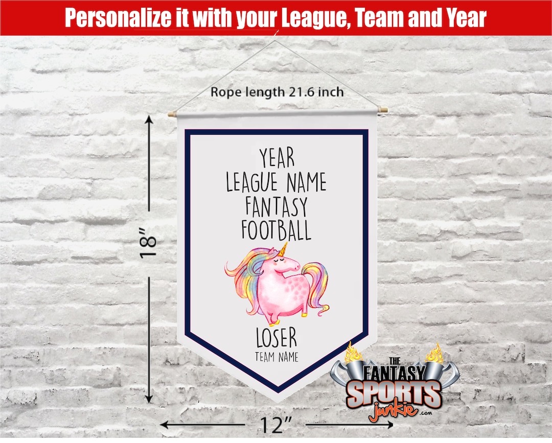 Fantasy Football Loser 12" X 18" Banner Custom Personalized League ...