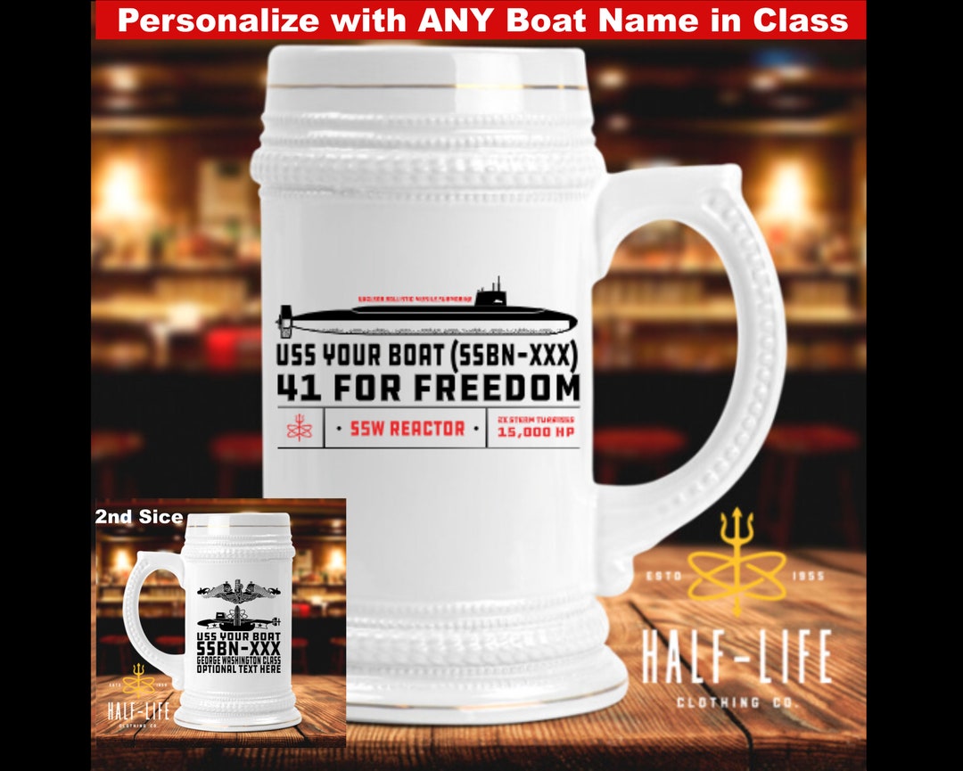 Personalized 41 for Freedom Nuclear Submarine SSBN, Custom 22 Oz ...