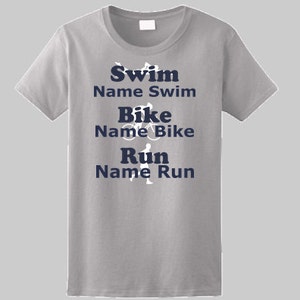 Triathlon Shirt - Custom Male Triathlete Support Women's T-shirt for ...
