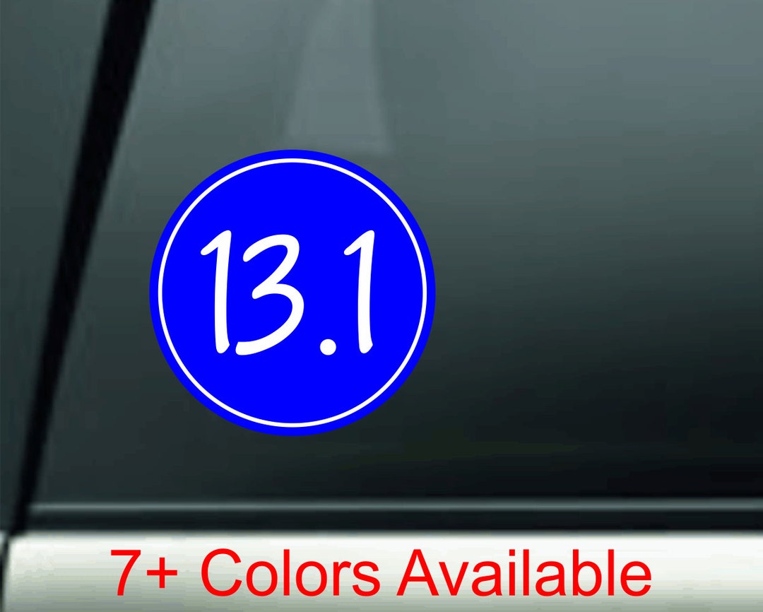 13.1 Half Marathon Running Vinyl Decal Sticker - Etsy