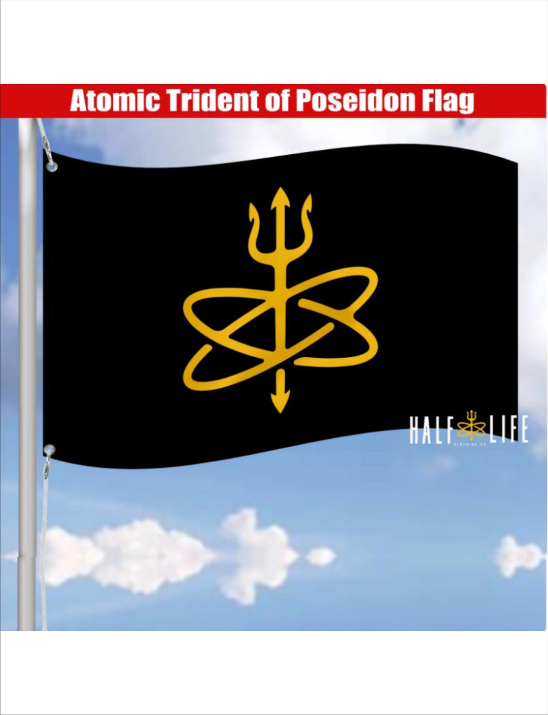 Atomic Trident of Poseidon 3' X 5' Flag | Navy Nuke | Half-life ...