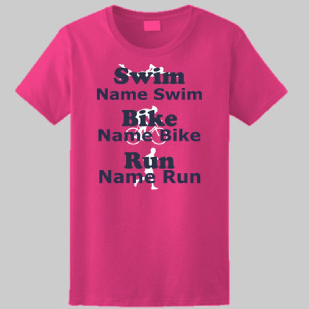 Triathlon Shirt - Custom Male Triathlete Support Women's T-shirt for ...