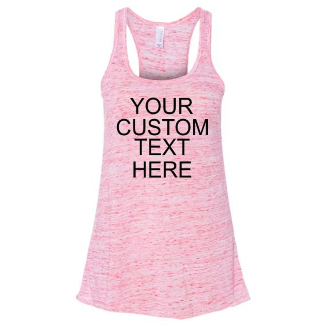 Bella Marble Flowy Tank Top Racer Back W/ Your Custom Printed Color ...