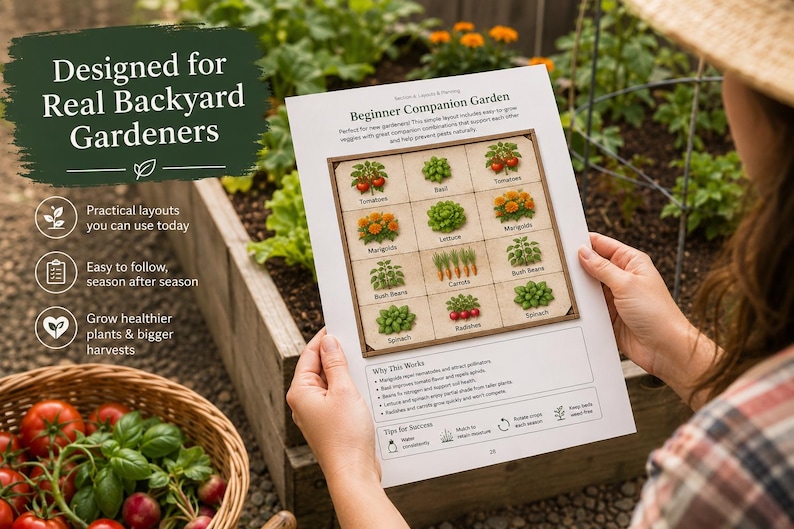 Companion Planting Guide PDF, Printable Garden Planner, Vegetable ...