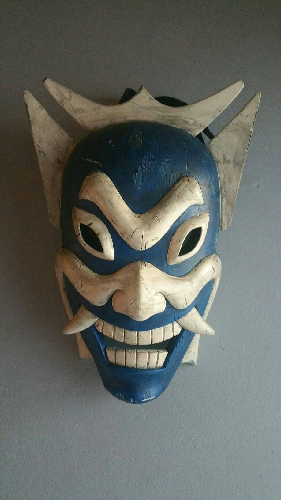 The Blue Spirit Mask wood - Etsy