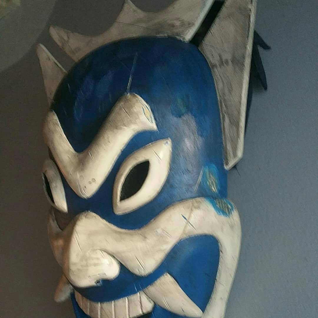 The Blue Spirit Mask wood - Etsy