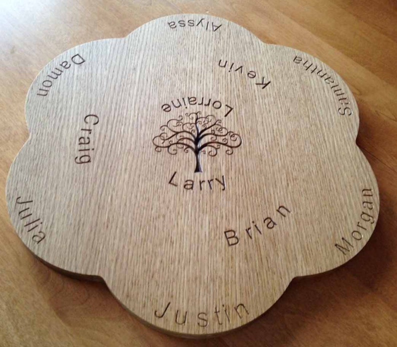 Custom Wood Lazy Susan Flower Petal 16 Diameter Oak - Etsy