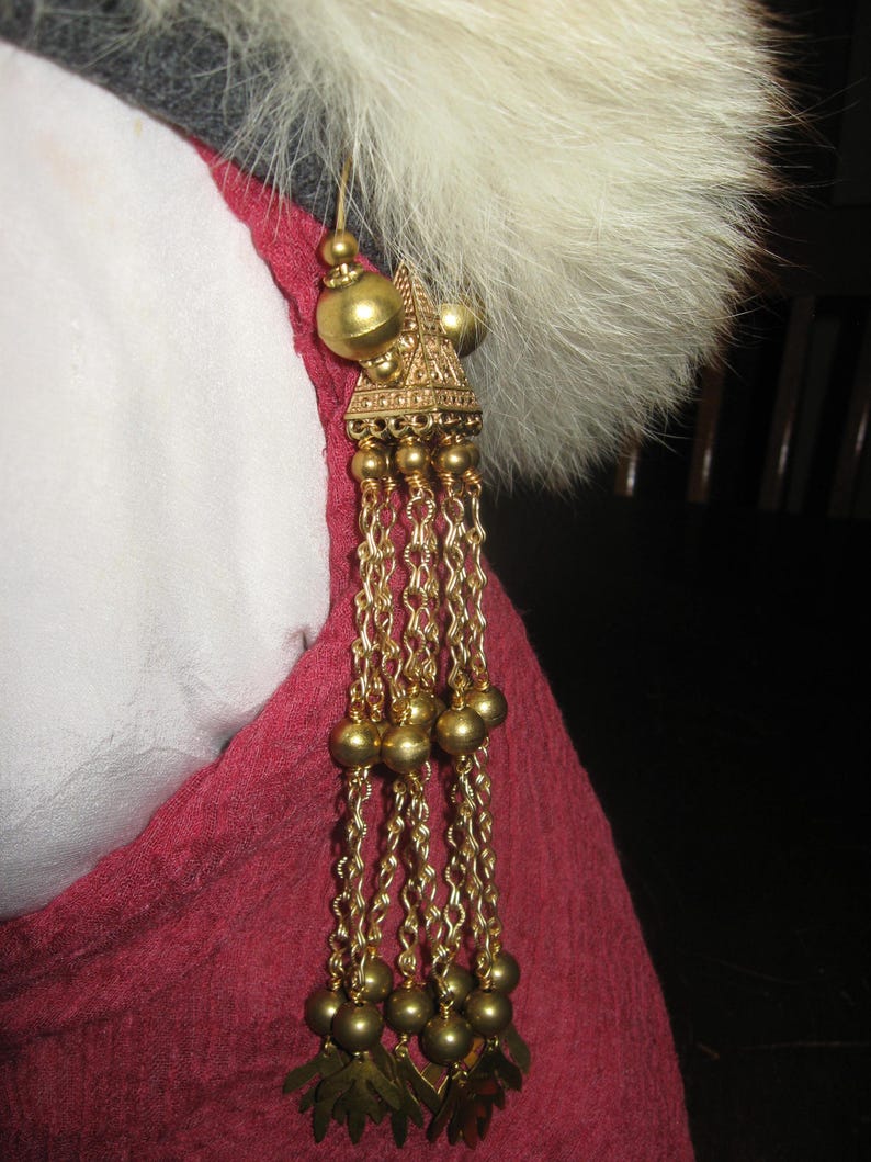 Slavic / Rus Temple Jewelry Set, Brass Ryasny Set, Eight Chains - Etsy