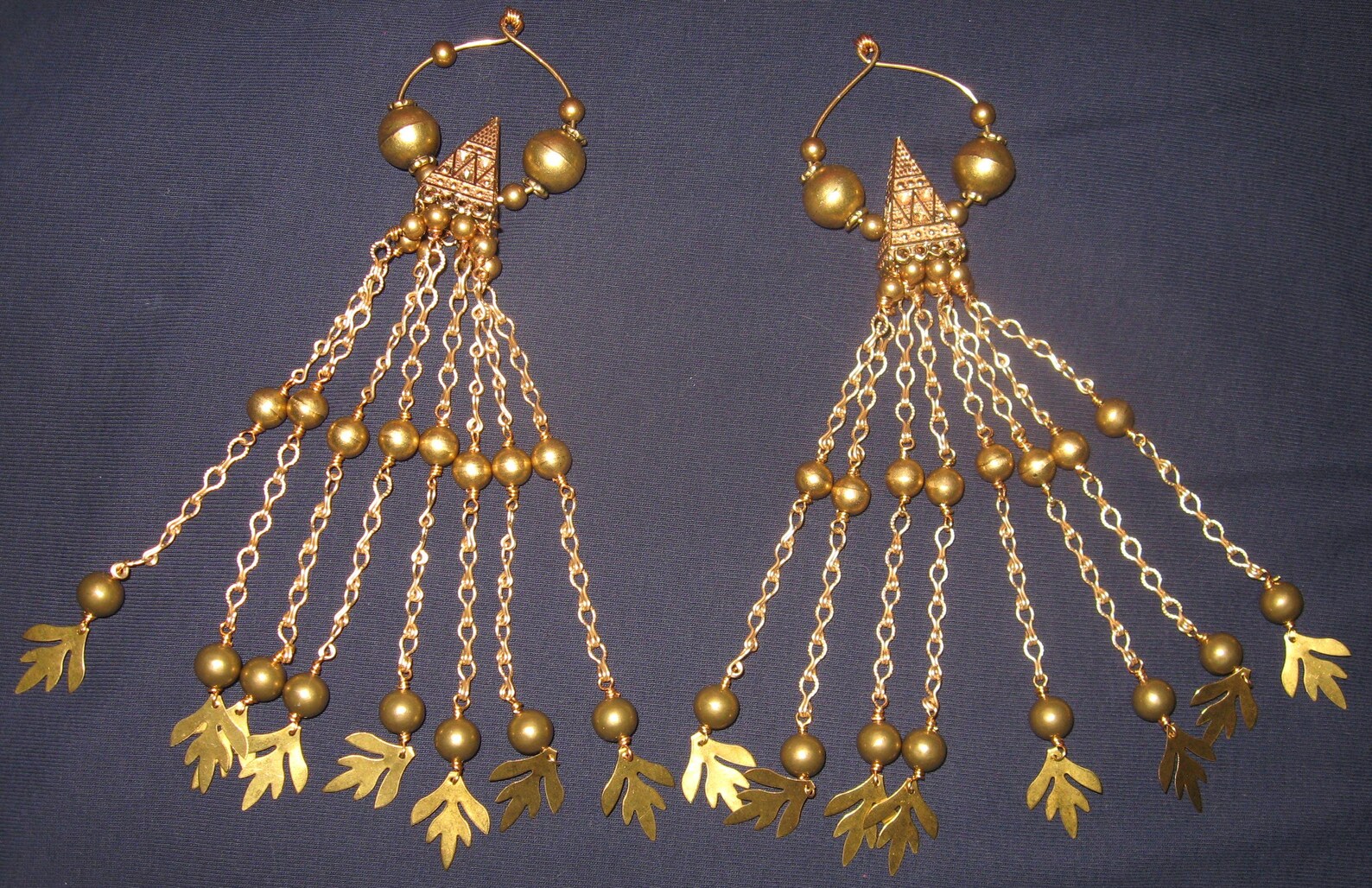 Slavic / Rus Temple Jewelry Set, Brass Ryasny Set, Eight Chains - Etsy