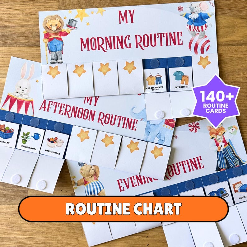 Toddler Visual Schedule Routine Chart, Daily Cards (digital Download ...