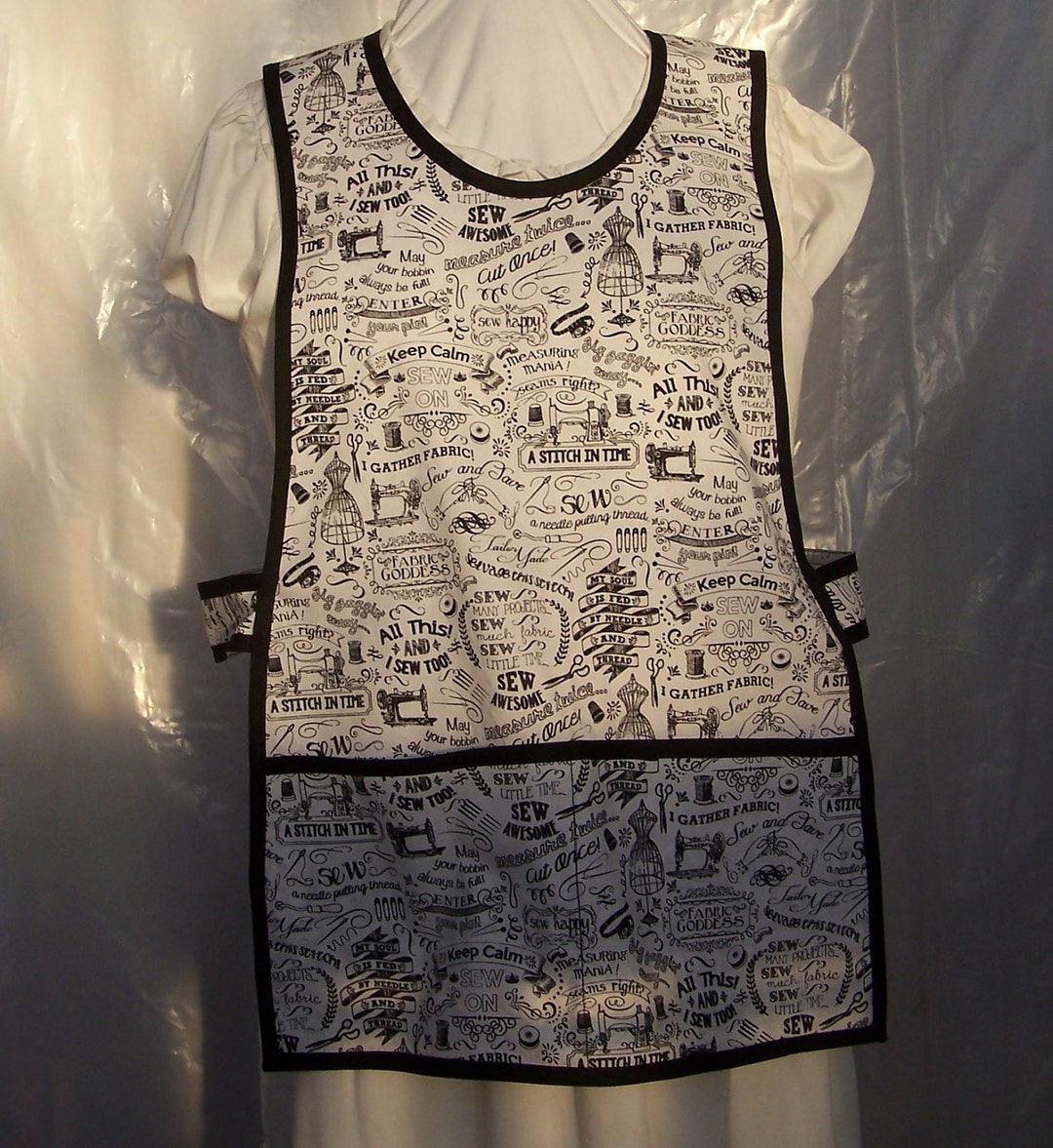 Monochromatic Over-the-head Apron With Snap Fasteners at the Waist - Etsy