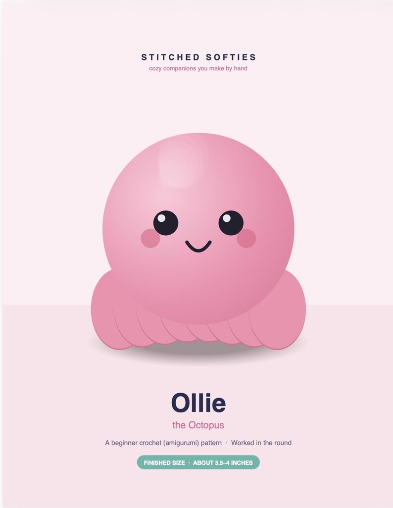 Ollie the Octopus Crochet Pattern - DIY Amigurumi Guide (digital ...