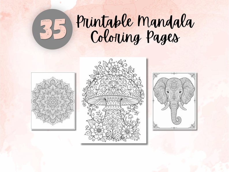 Intricate Mandala & Animal Coloring Pages | Printable Adult Coloring ...