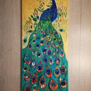 Peacock Mosaic Collage, Peacock Artwork, Peacocks, Peacock Wall Decor ...