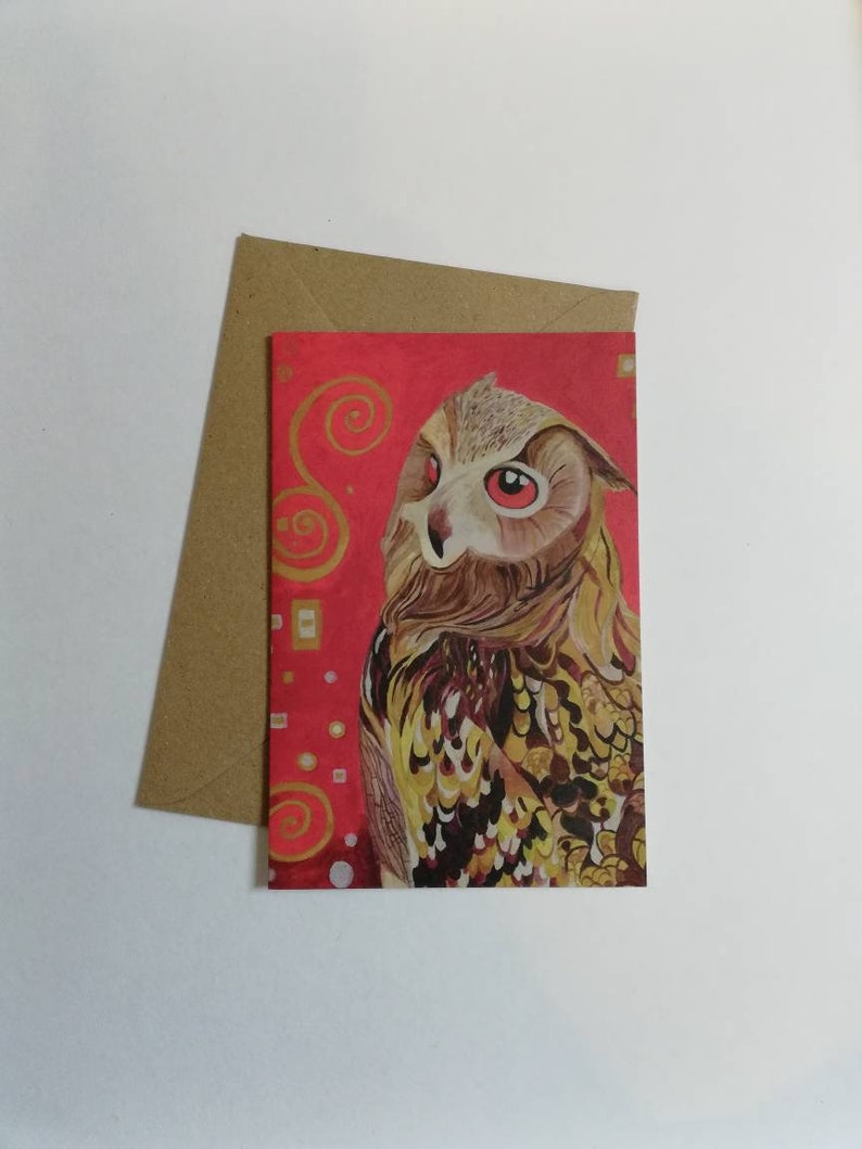 Owl Card, Animal Card, Blank Owl Card, Owl Image Card, Owl Art Card ...