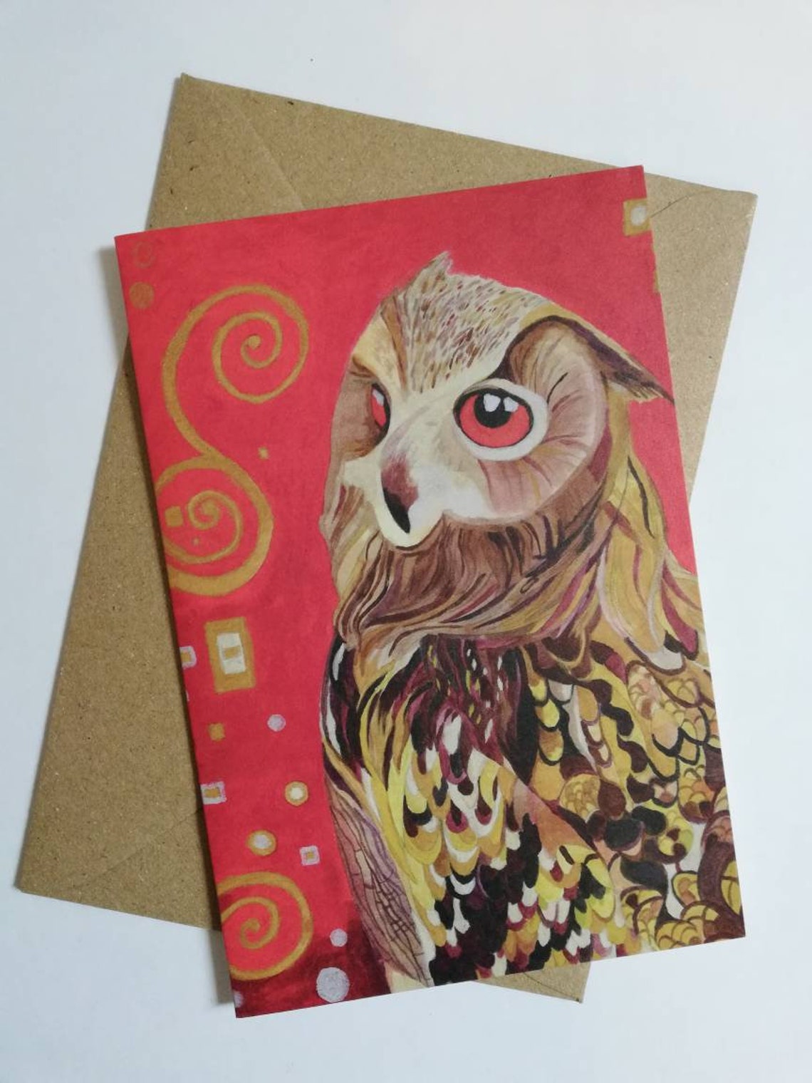 Owl Card, Animal Card, Blank Owl Card, Owl Image Card, Owl Art Card ...