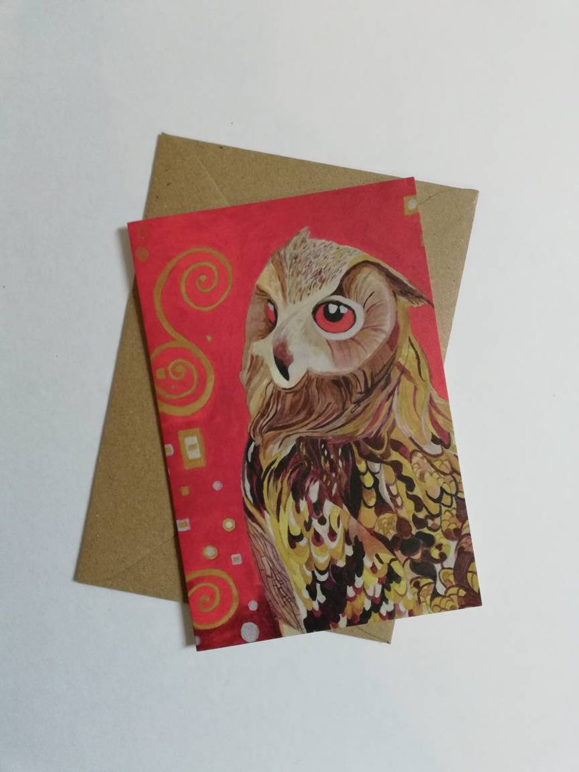 Owl Card, Animal Card, Blank Owl Card, Owl Image Card, Owl Art Card ...