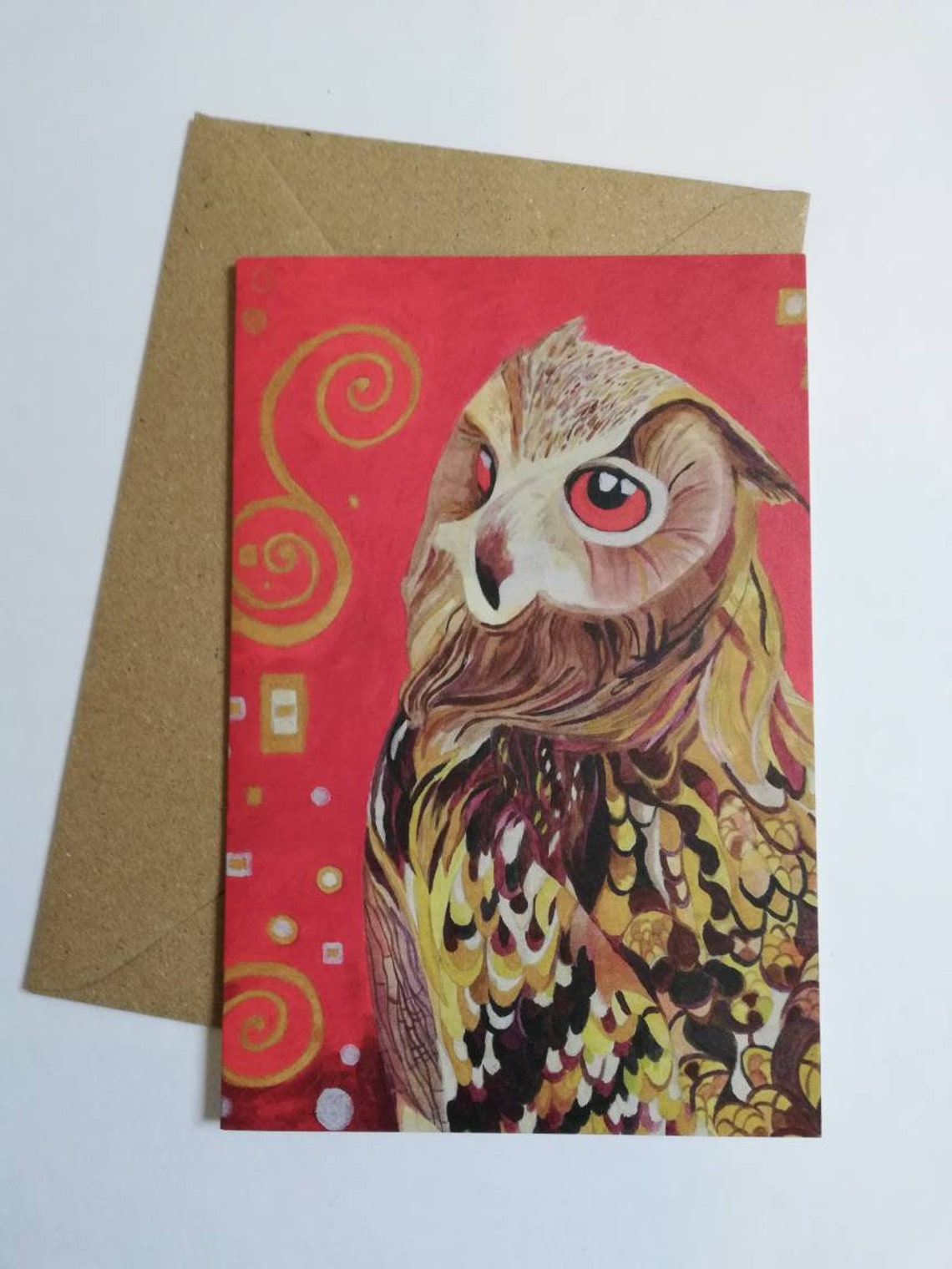 Owl Card, Animal Card, Blank Owl Card, Owl Image Card, Owl Art Card ...