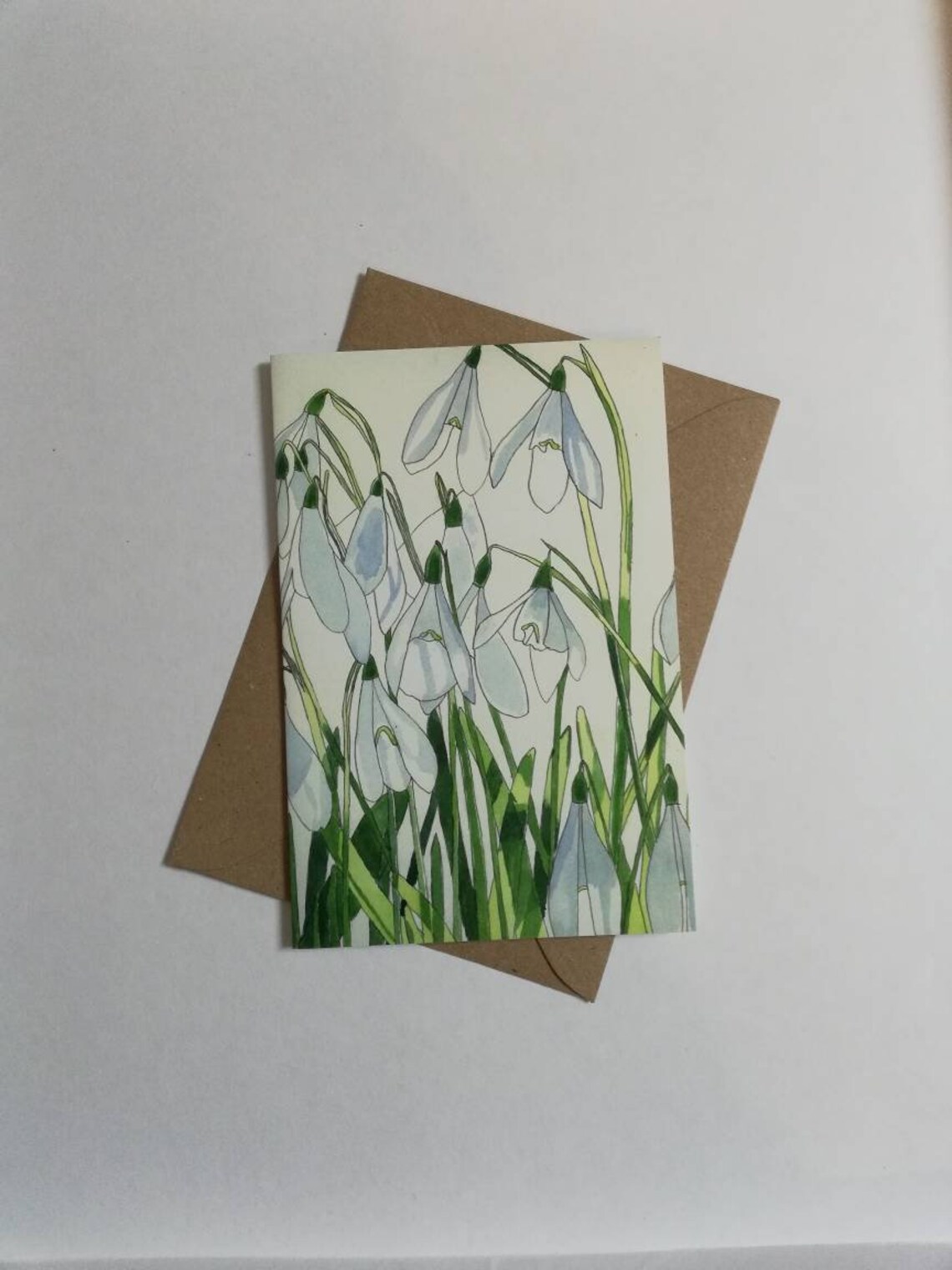 Snowdrops Card Snowdrops Flower Card Snowdrops Painting - Etsy