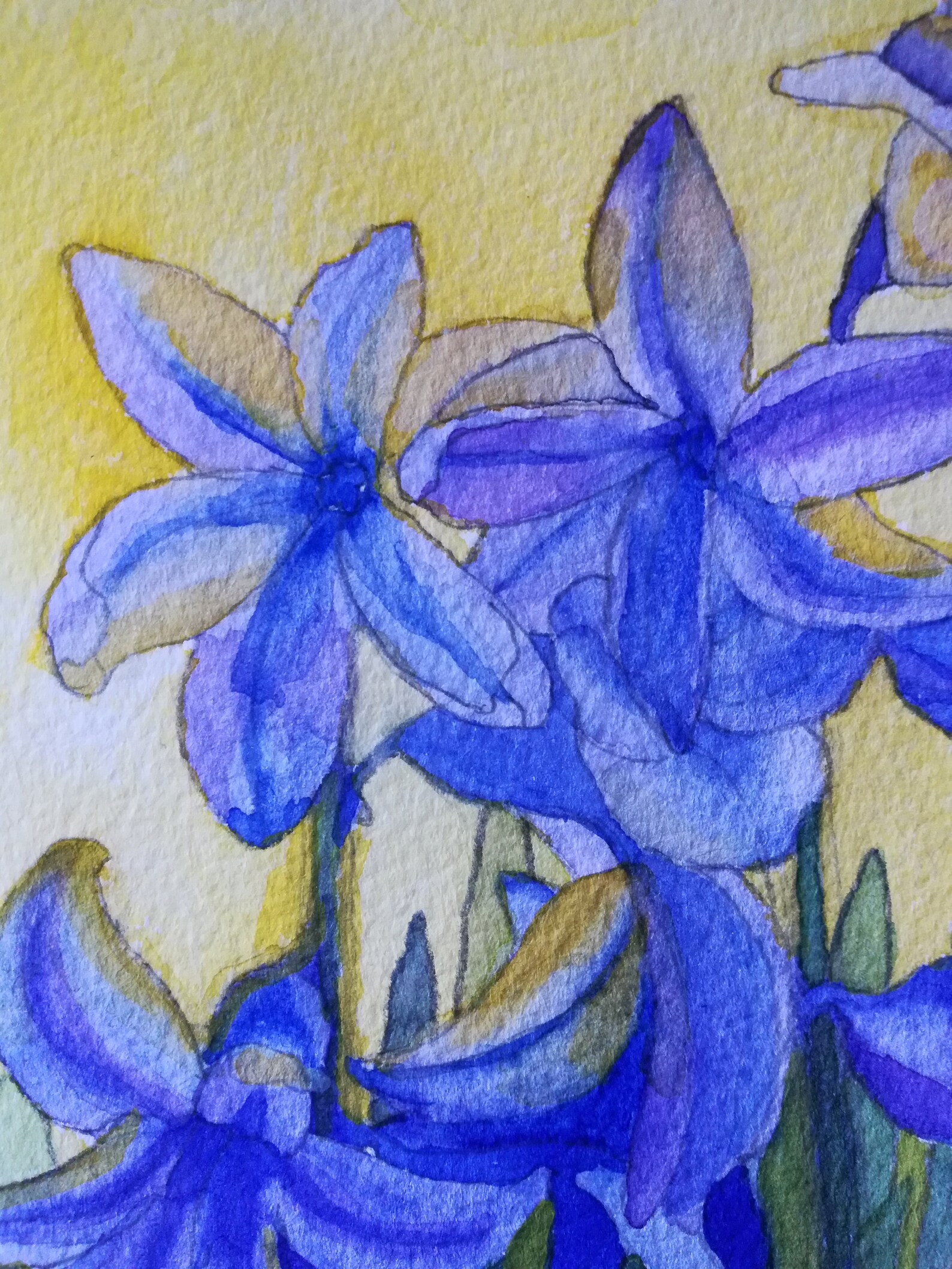 Bluebells Watercolour, Bluebell Art,bluebells Painting, Bluebells ...