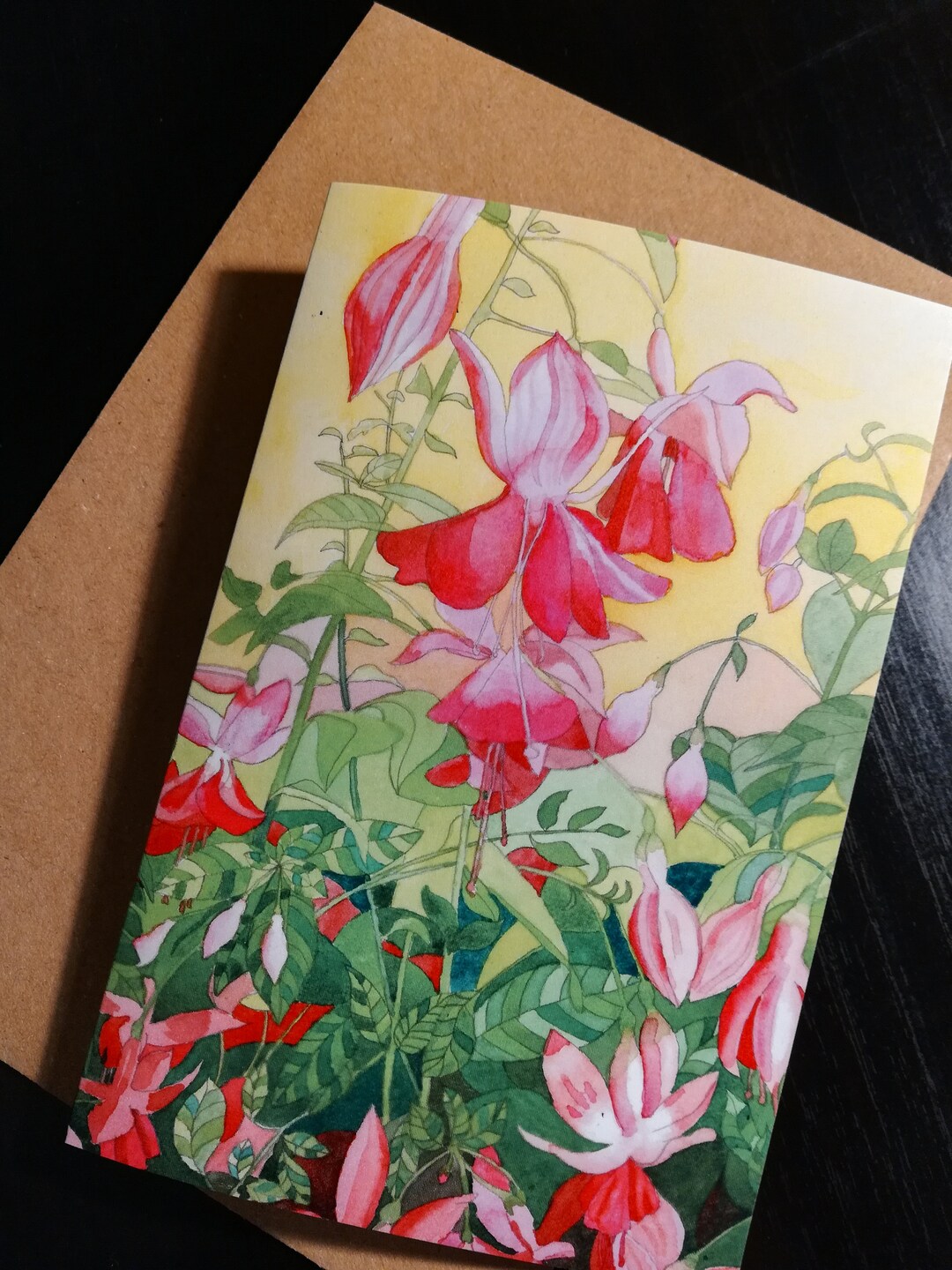 Fuchsias Greetings Card,fuchsias,fuchsias Card,pink Flowers Card,pink ...