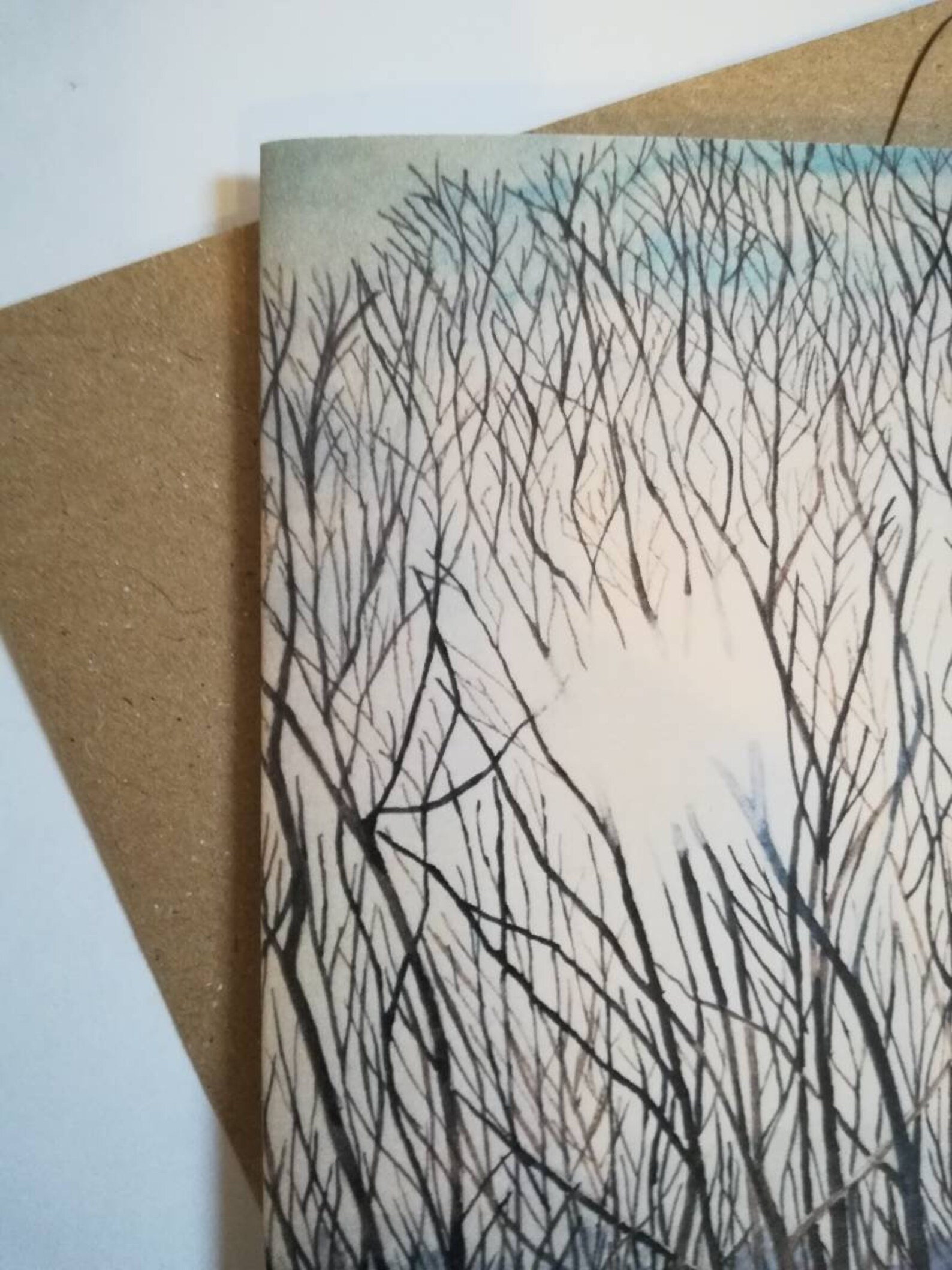 Winter Landscape Blank Greetings Card,blank Winter Greetings Card,blank ...