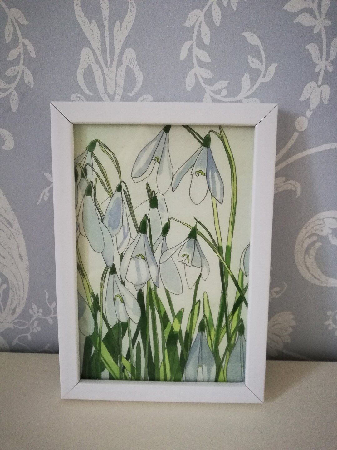 Snowdrops Print, Snowdrops Watercolour, Snowdrops Watercolor, Snowdrops ...