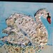 Swan Painting, Recycled Button Art,button Painting,button Swan Art,swan ...