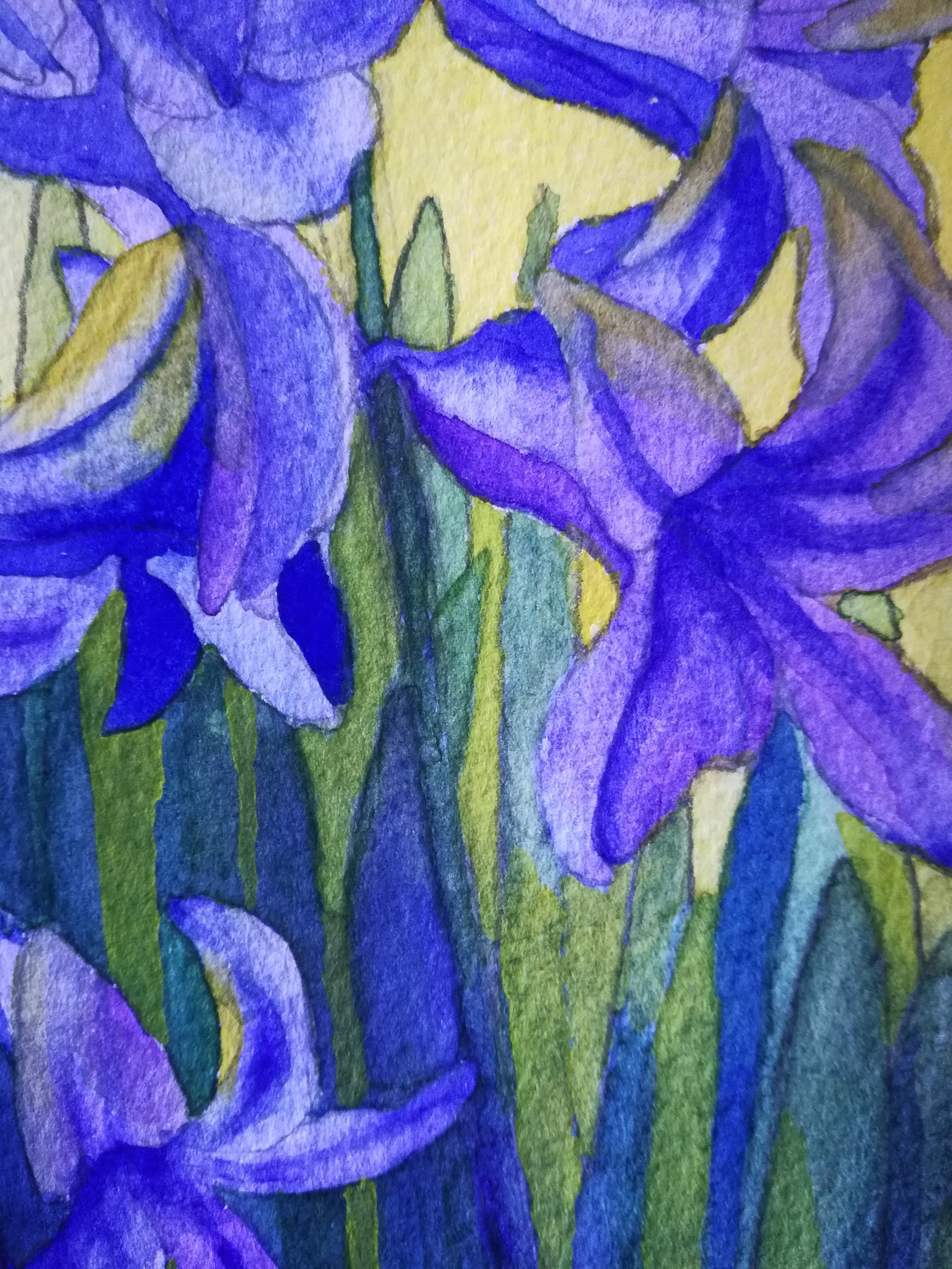 Bluebells Watercolour, Bluebell Art,bluebells Painting, Bluebells ...