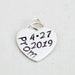 Prom Charm Promposal Custom Date Heart Charm Pendant for Her Hand ...