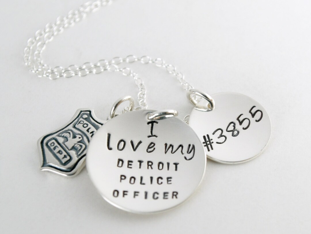 Custom Police Officer Necklace - Badge Number - Police Wife ...