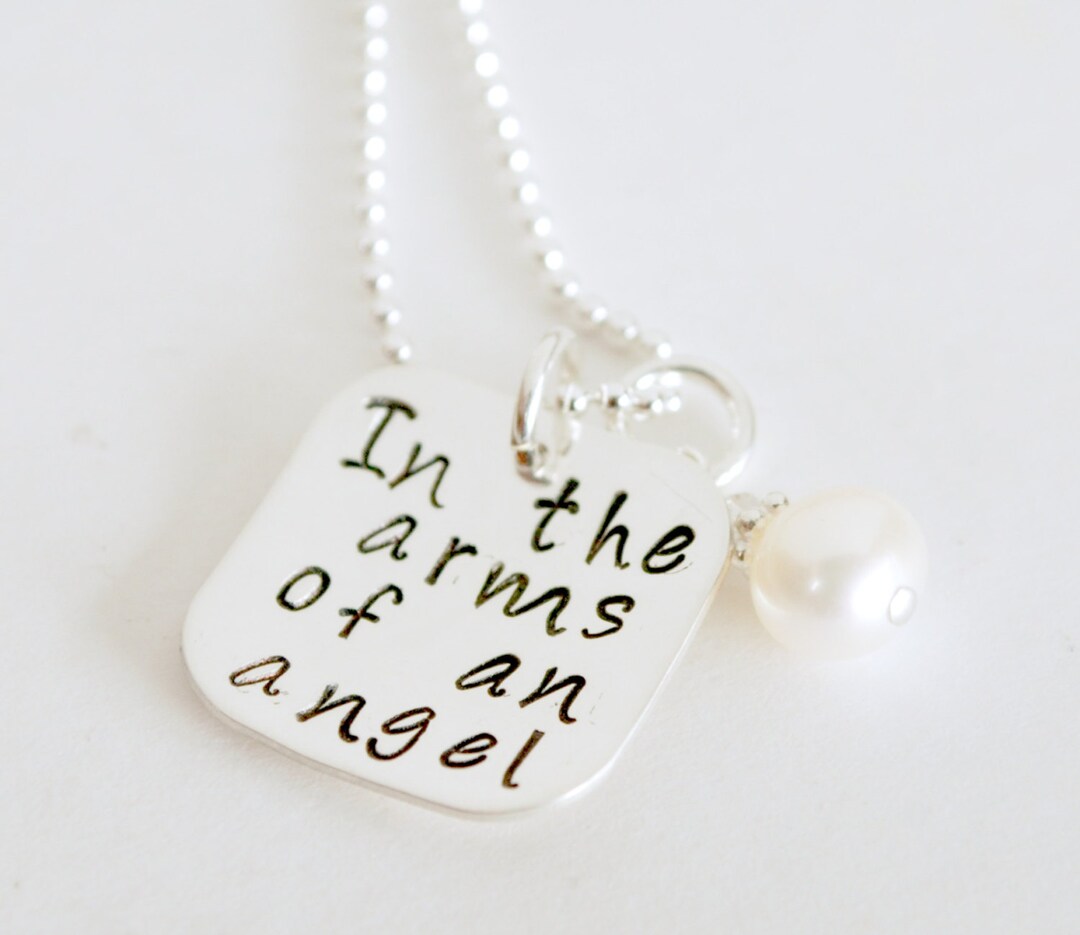 Memorial Necklace Bereavement Remembrance Necklace Hand Stamped ...
