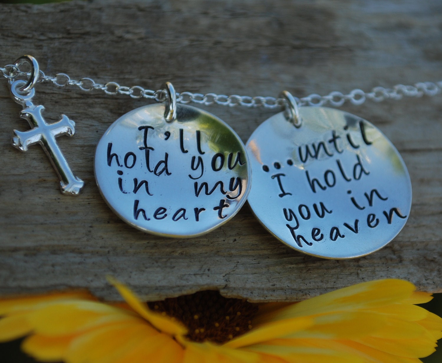 Grief Memorial Remembrance Necklace Bereavement Sympathy Jewelry - Hand ...