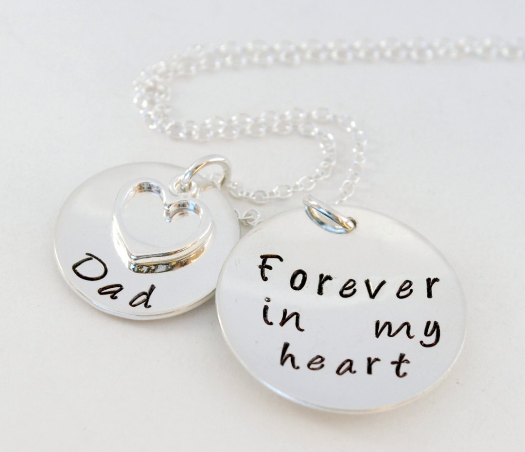 Sympathy Memorial Remembrance Jewelry - Forever in My Heart Necklace ...