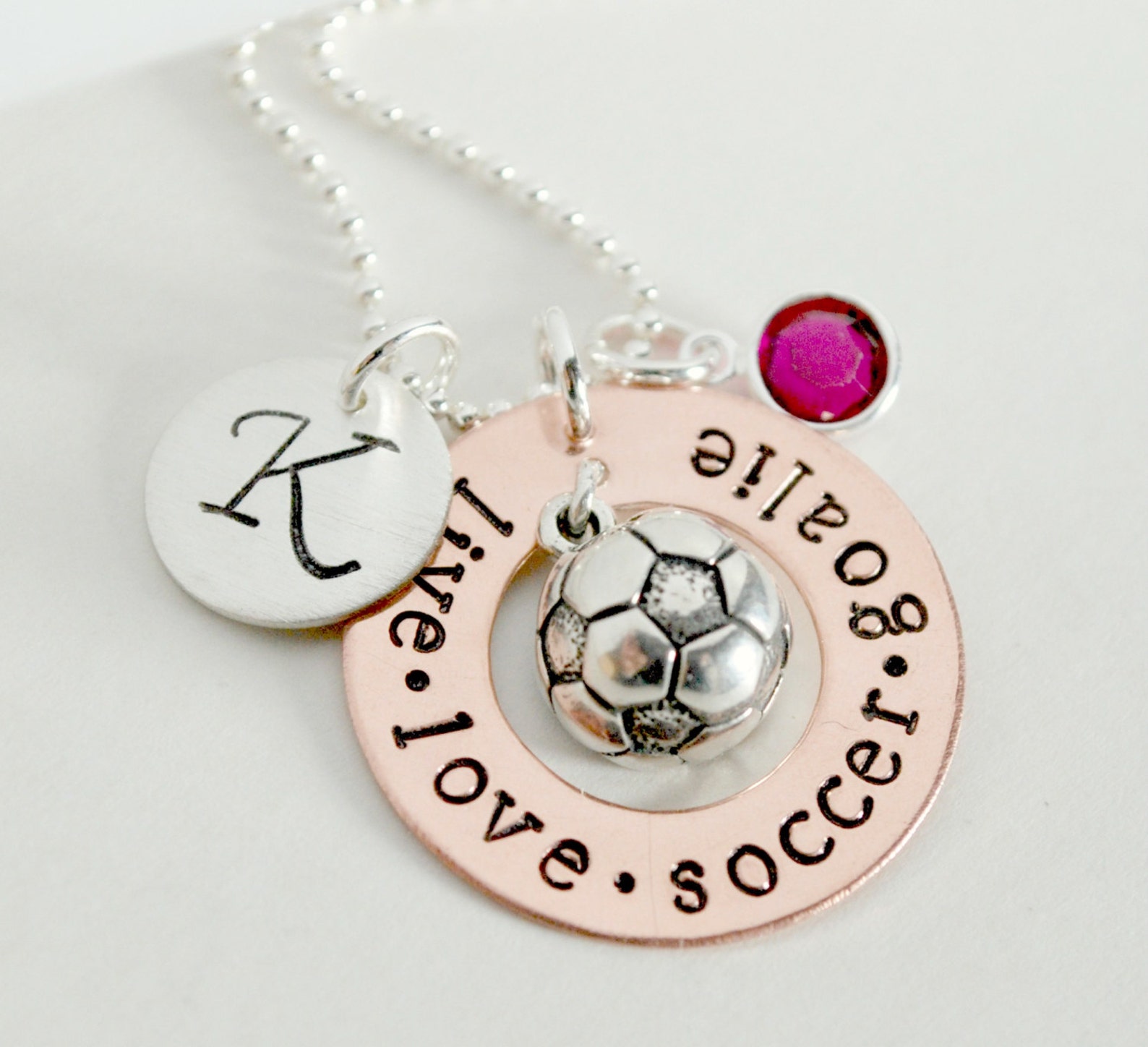 Personalized Soccer Necklace Soccer Ball Charm Custom | Etsy
