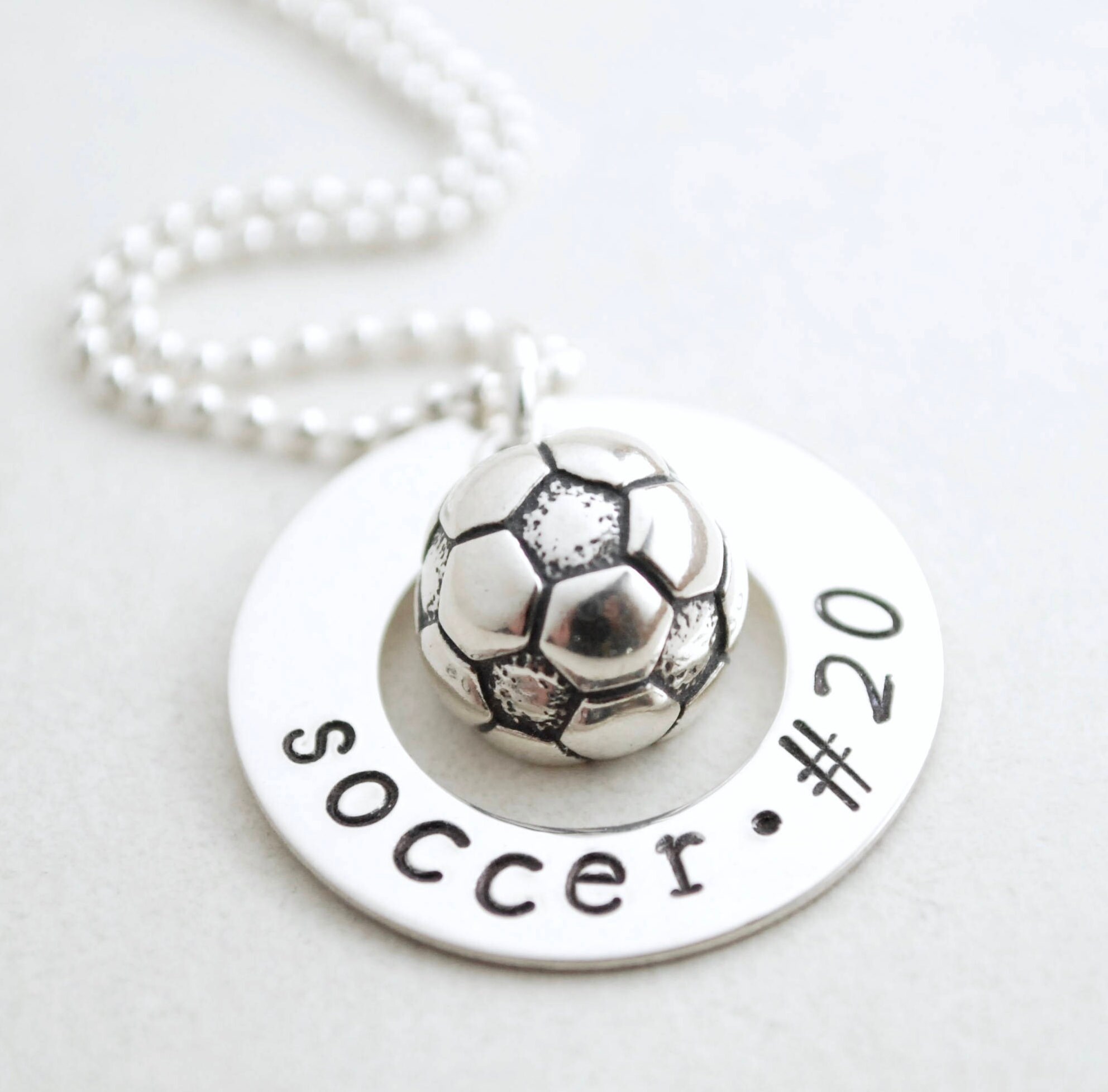 Custom Soccer Ball Necklace Personalized Soccer Team Gift | Etsy