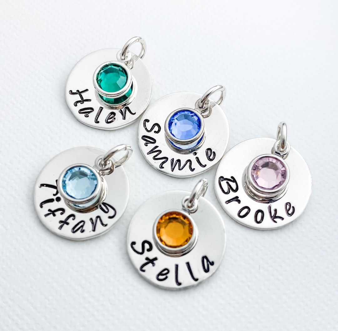 Custom Name Charm Personalized Christmas Gift - Stamped Name Charm Gift ...